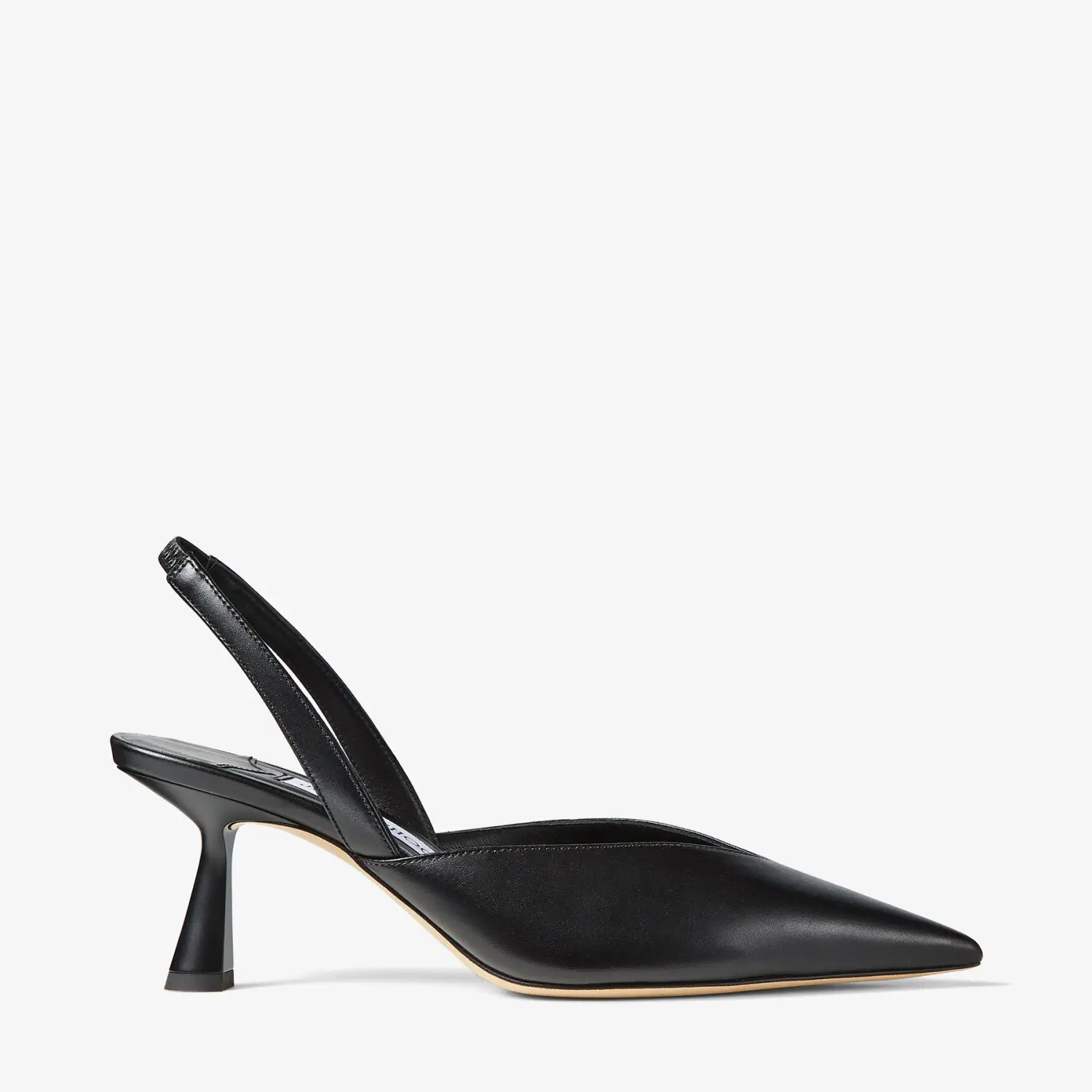 Maryanne Sling Back 65 黑色牛皮革露跟高跟鞋 新品系列 Jimmy Choo