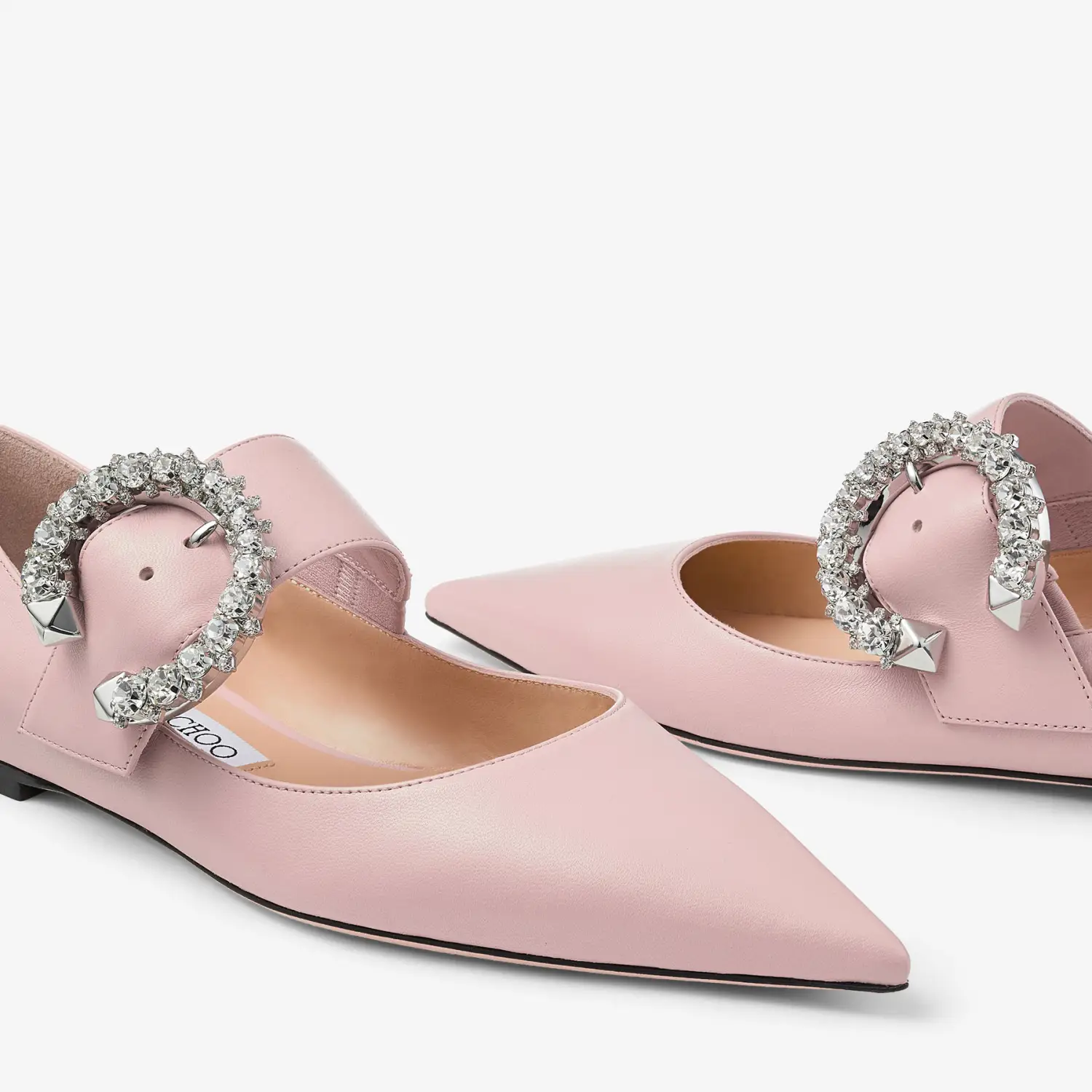 Melva Ballerina 水晶扣饰马卡龙色皮革芭蕾平底鞋 新品系列 Jimmy Choo