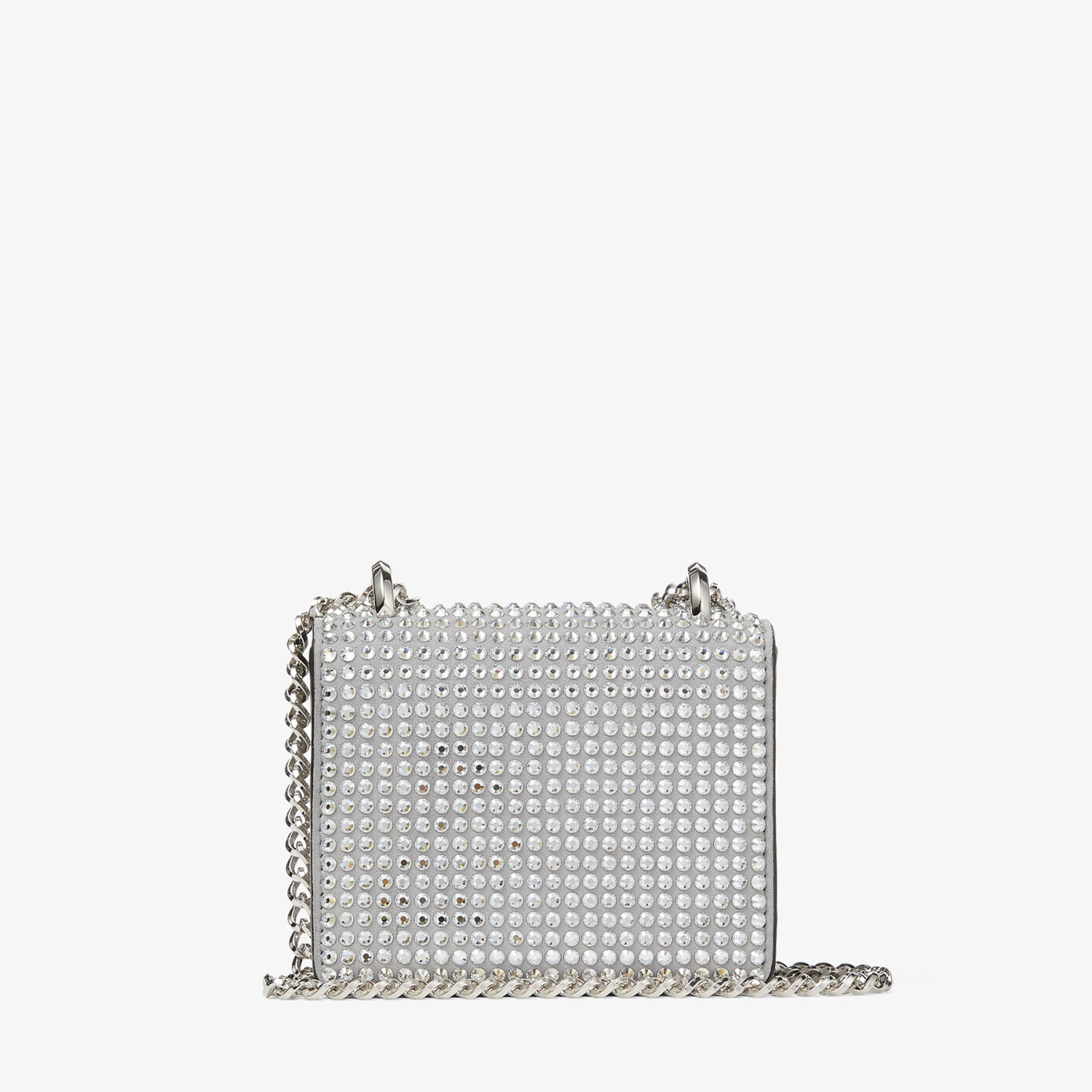 2022秋季系列 水晶饰银色绒面革迷你包 Jimmy Choo