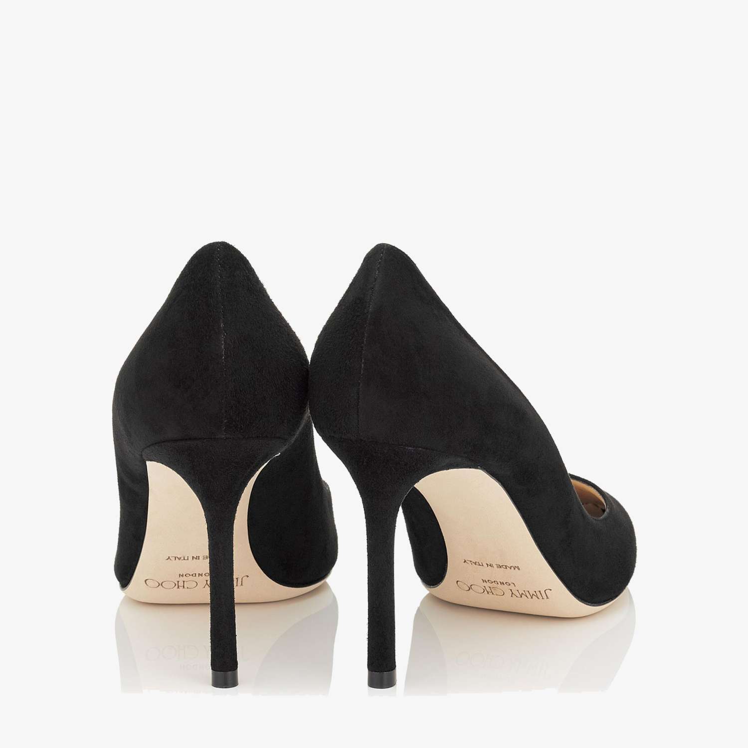 Romy85 黑色绒面尖头高跟鞋 Jimmy Choo
